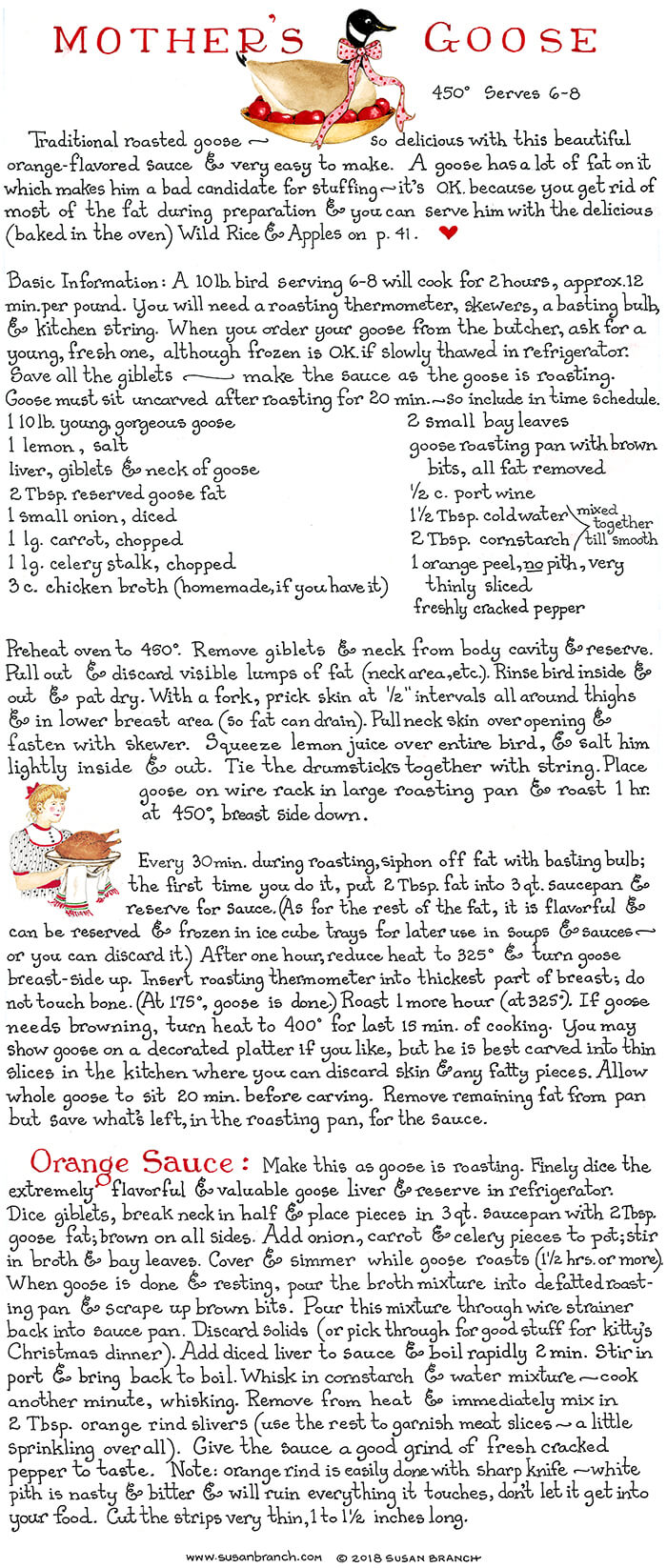 Mother’s Goose, Traditional Roasted Goose Recipe | Susan Branch Blog